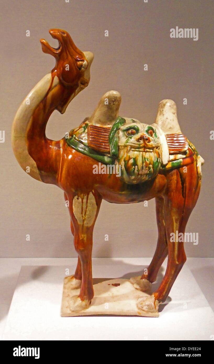 Decorative Camel Figure 7th Century A.D. From the Tang Dynasty Stock ...