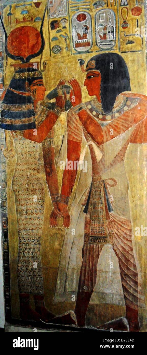 Goddess king seti tomb egypt egyptian ancient egyptian hieroglyphics hi ...