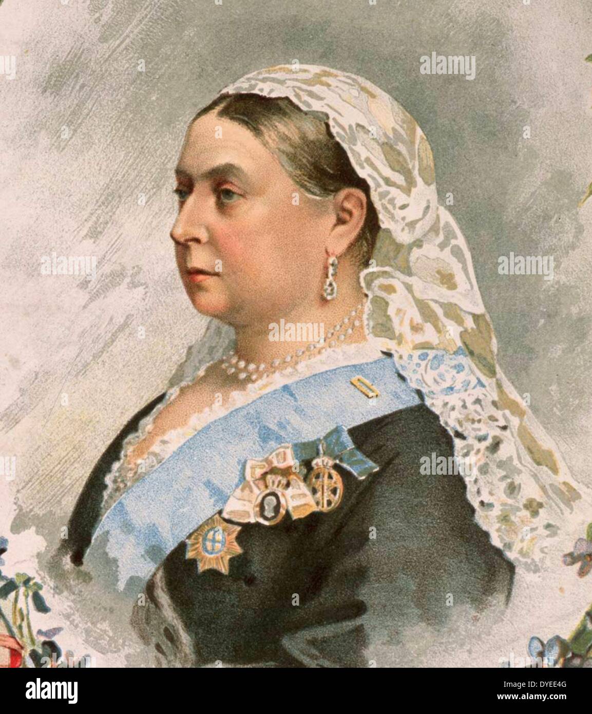 Portrait of Queen Victoria for her Golden Jubilee in 1887 A.D Stock ...