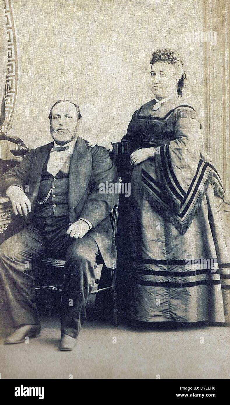 Unidentified couple, 1872 A.D Stock Photo - Alamy