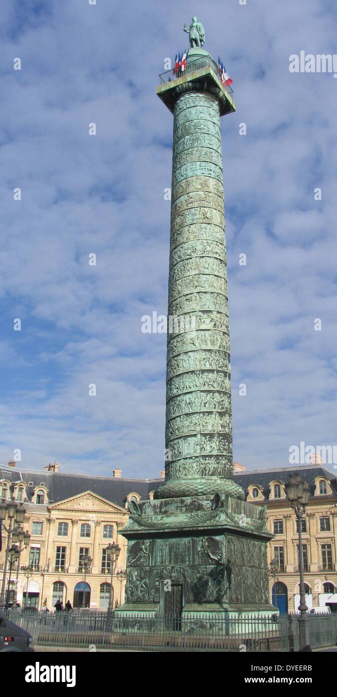 Vendome column emperor rome roman trajan column bas relief bronze hi ...