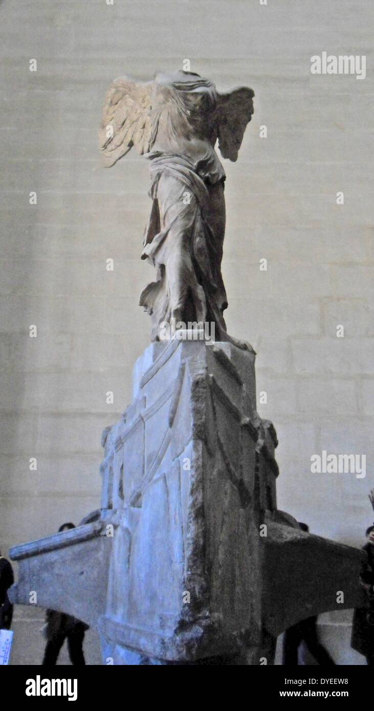 The Winged Victory of Samothrace 190 B.C. Marble sculpture of the Greek ...