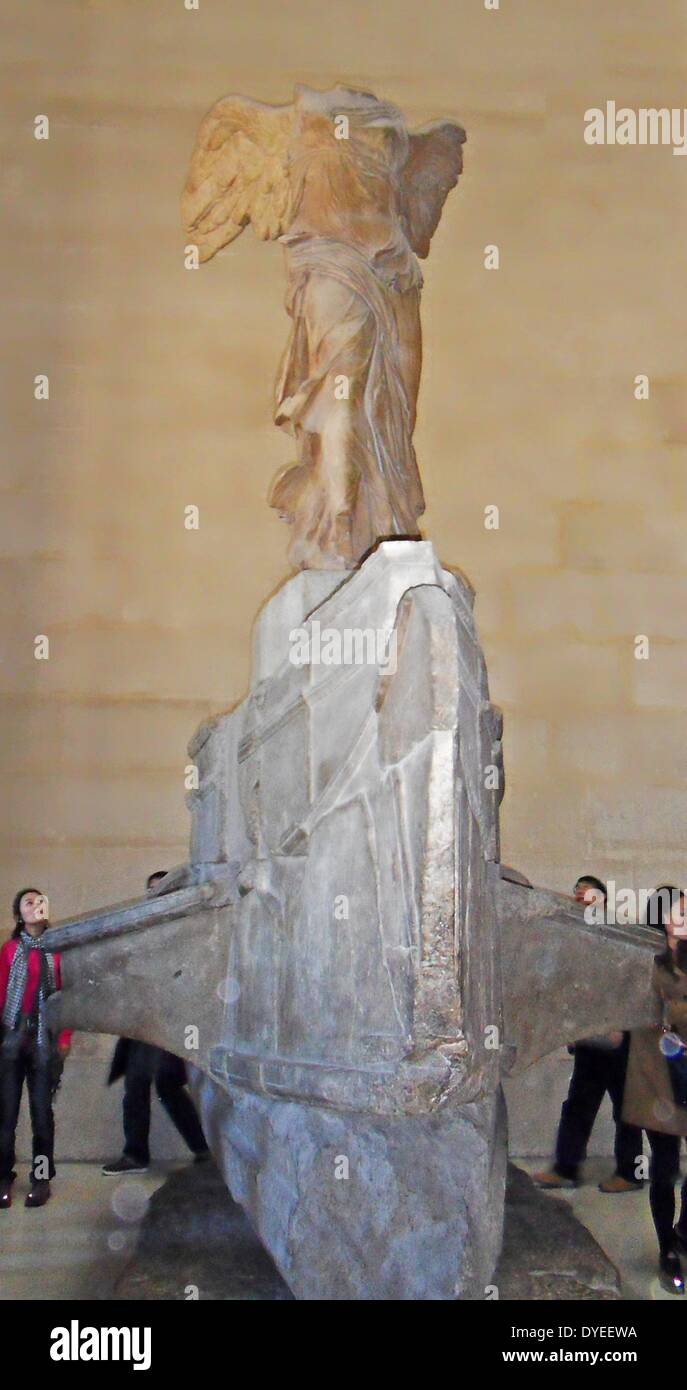The Winged Victory of Samothrace 190 B.C. Marble sculpture of the Greek ...