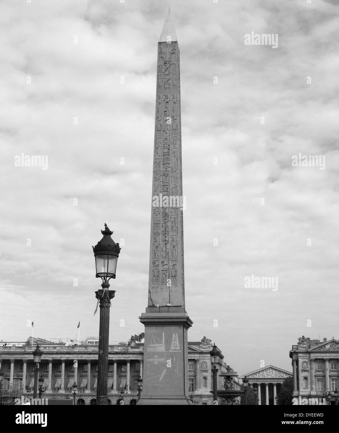 The Obelisk of Luxor located at the Place de la Concorde 2013. 23 metre ...