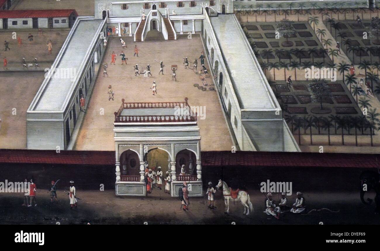 Detail of The Trading Post of the Dutch East India Company in Hooghly ...
