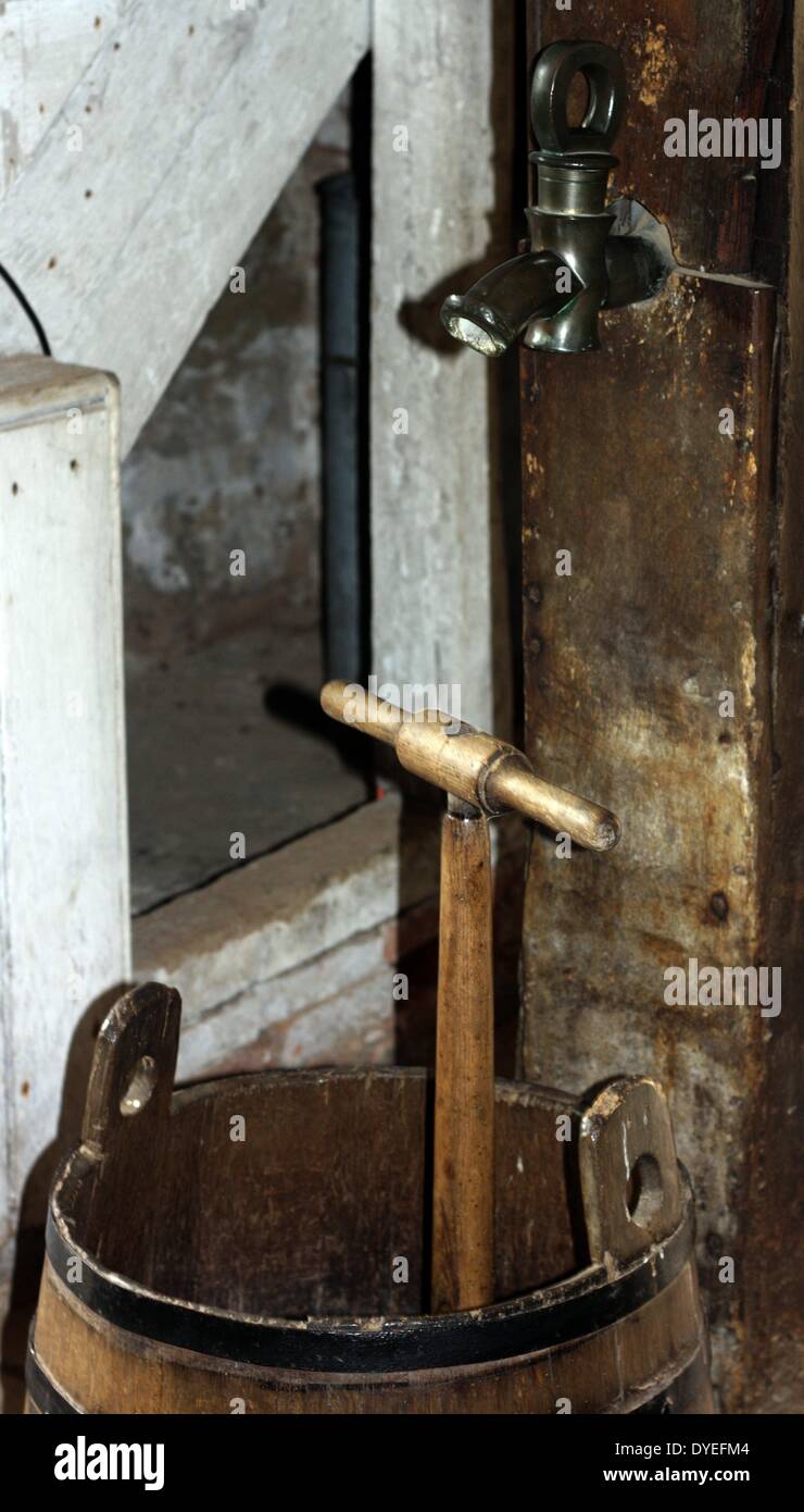 17th Century Butter Churn. Used to convert cream into butter Stock ...