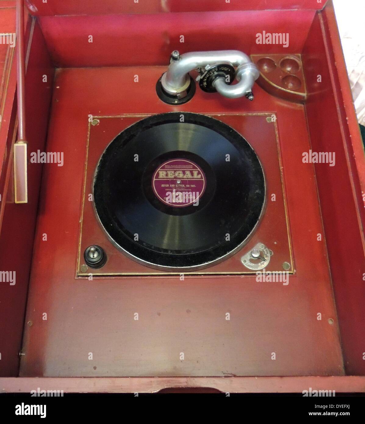 Chinese style lacquered red record player 2013 circa 1927 hi-res stock ...