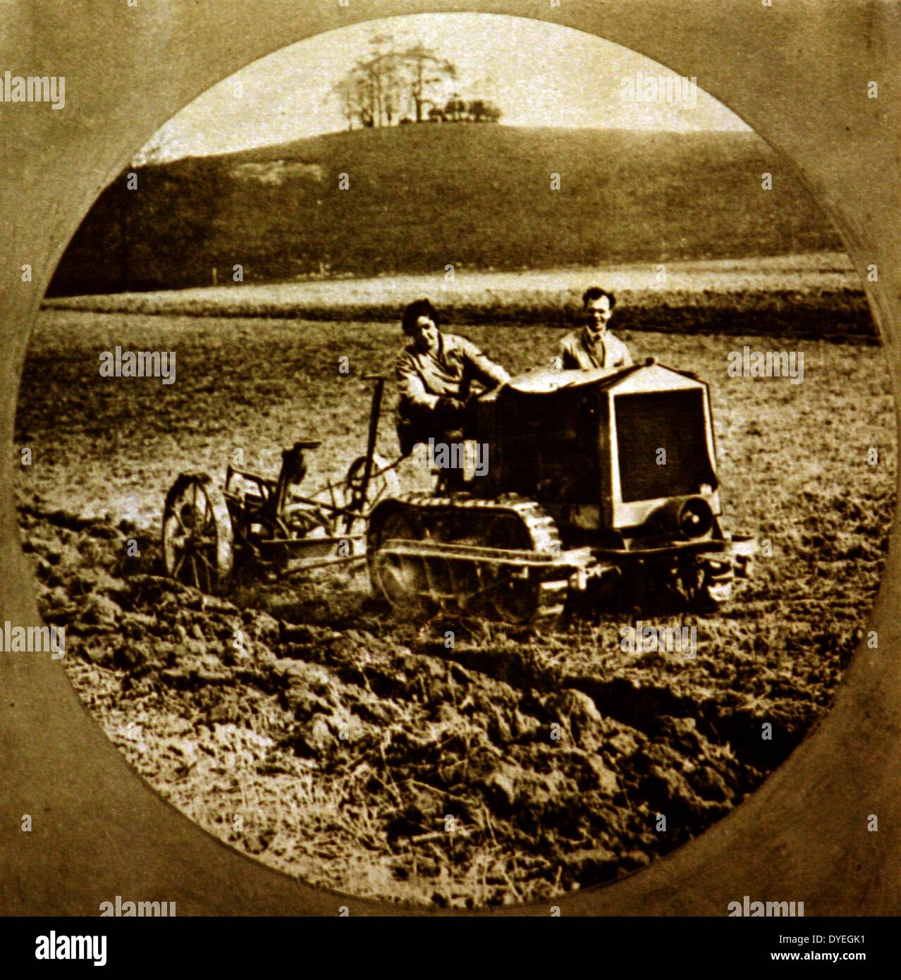 World War 1 - A lesson in the handling of motor ploughs and tractors at ...