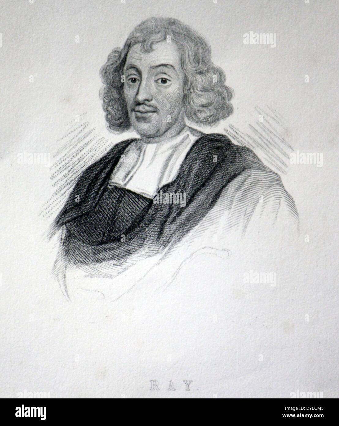 John ray naturalist botanist taxonomy portrait illustration middle ages ...