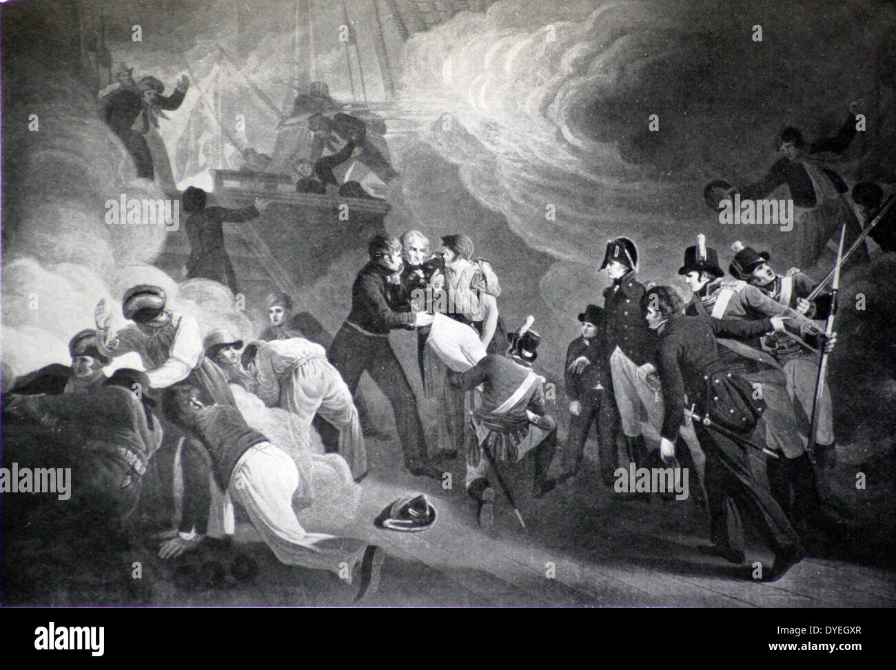 Battle of trafalgar nelson painting hi-res stock photography and images ...