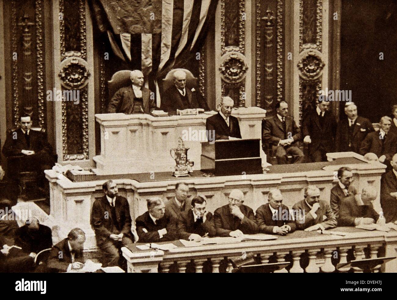 World War 1 - President Woodrow Wilson addresses Congress in Washington ... World War 1 - President Woodrow Wilson addresses Congress in Washington ...