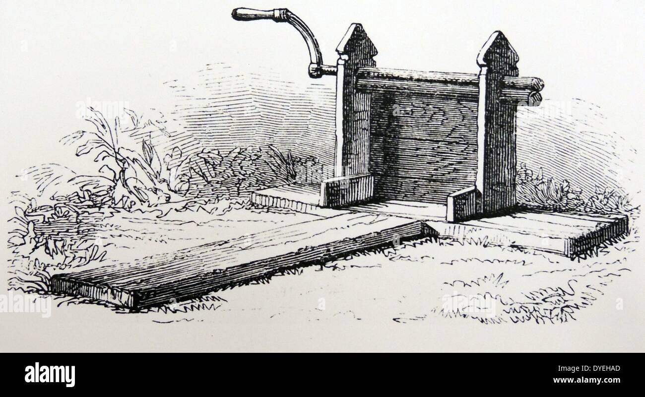 Simple roller gin used in India and China for removing seeds from ...