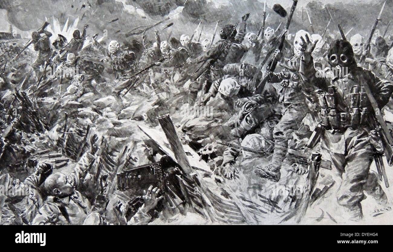 British troops advance on German African soldiers Stock Photo - Alamy