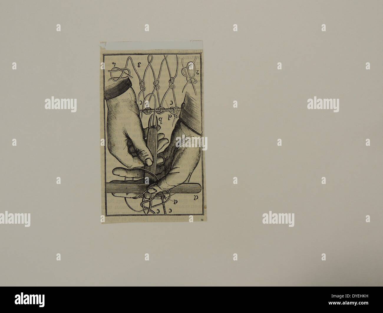 Making fishing net. Engraving, London, 1880 Stock Photo - Alamy