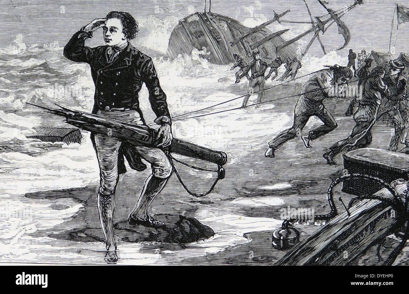 John Franklin (1786-1847), British Arctic explorer, when shipwrecked ...