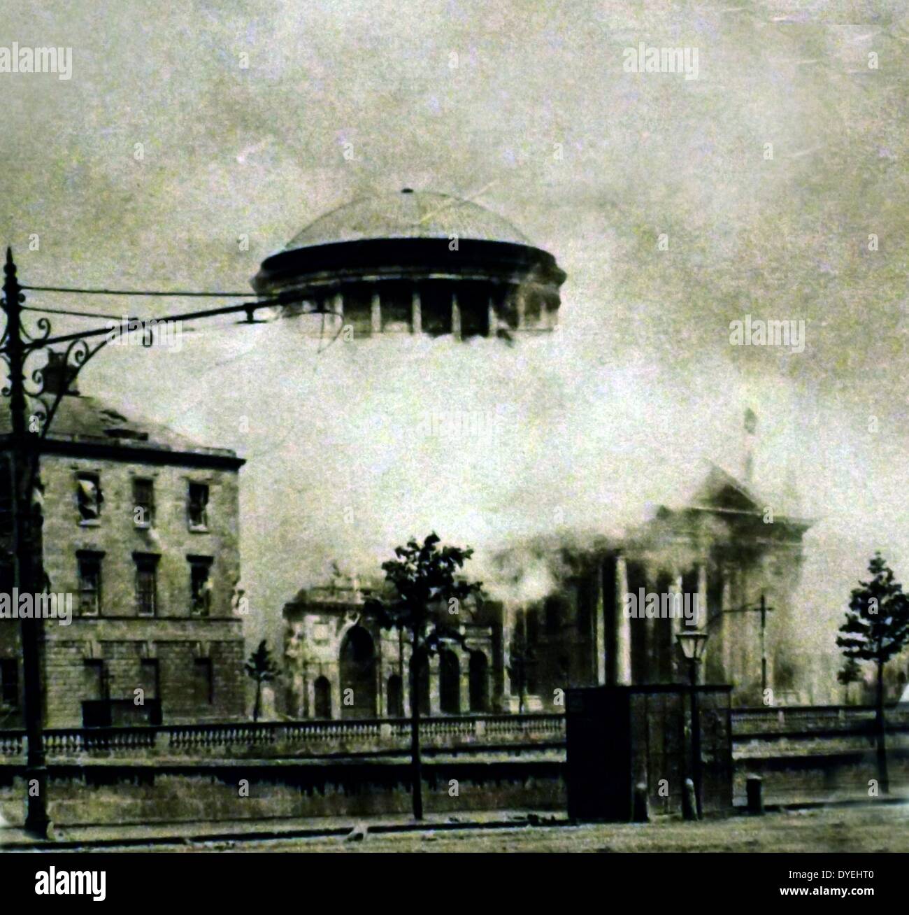 Destruction at the rebel headquarters, located at the General Post ...