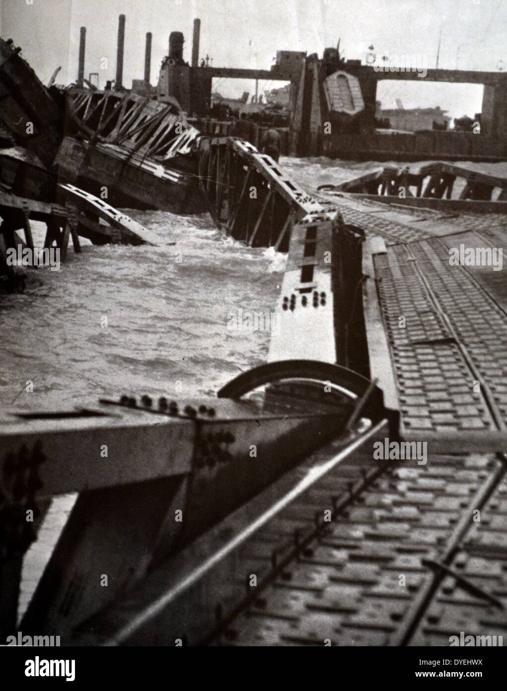A high storm on June 19th 1944 inflicted heavy damage to the causeways ...