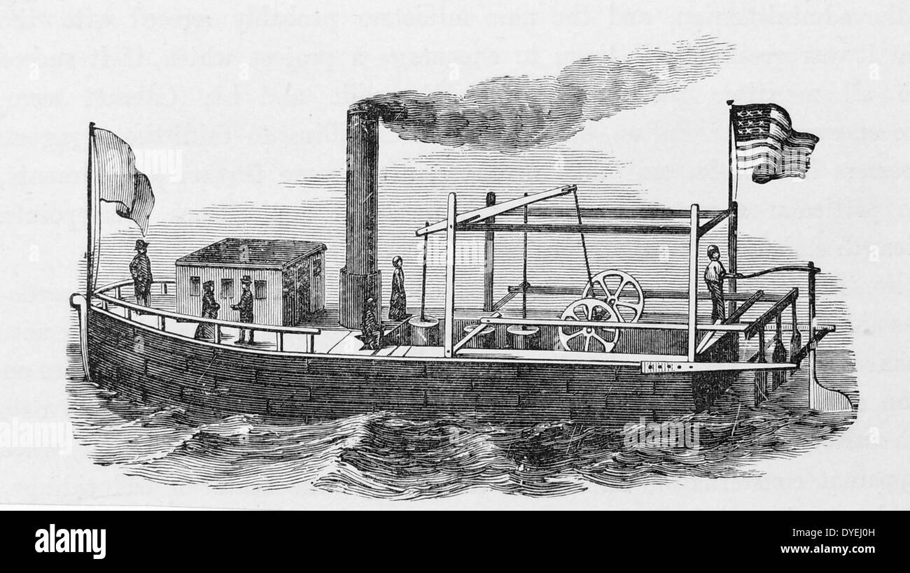 One of john fitchs steamboats c1790 hi-res stock photography and images ...