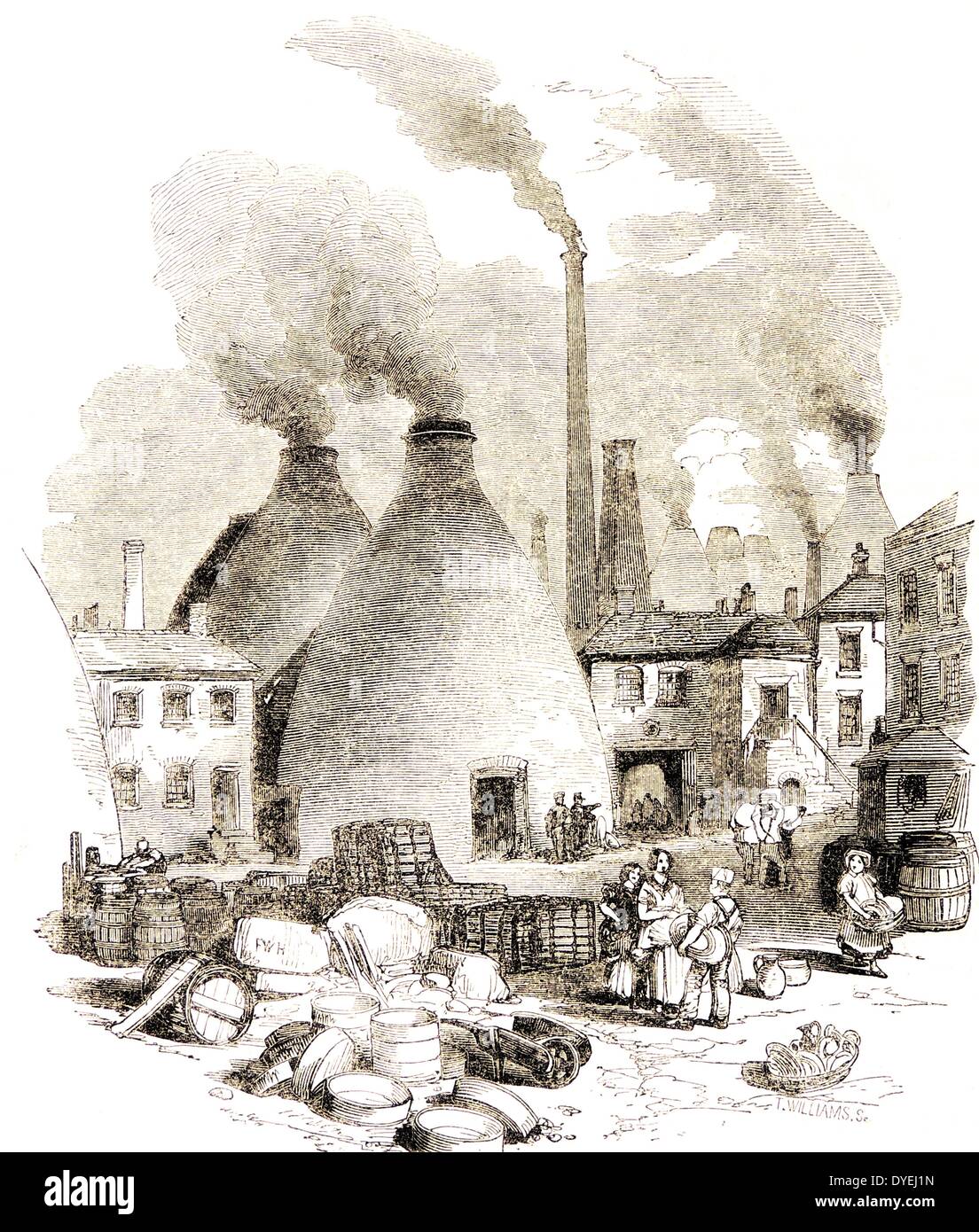 Copeland's factory at Stoke-on-Trent (The Potteries), Staffordshire ...