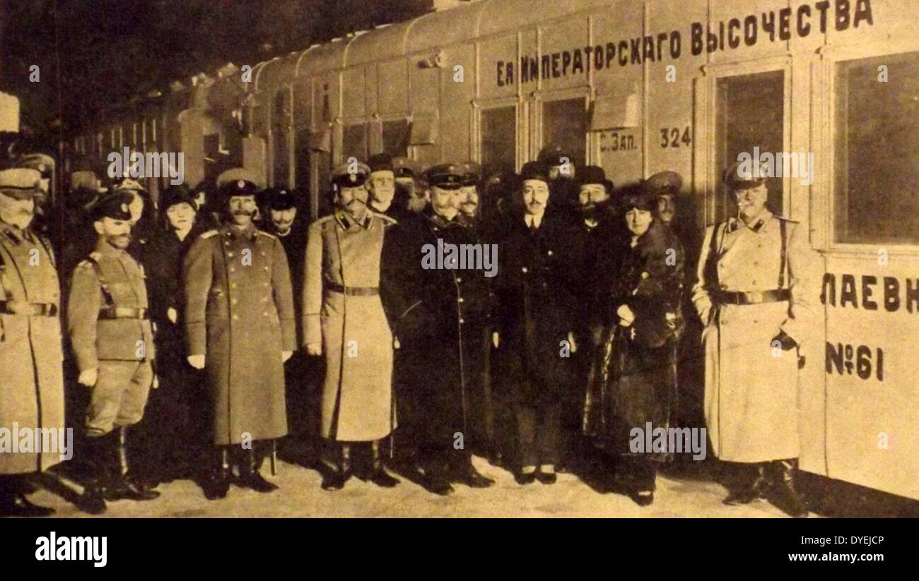 Russian Red cross train leaving St petersberg for the front 1915 Stock ...