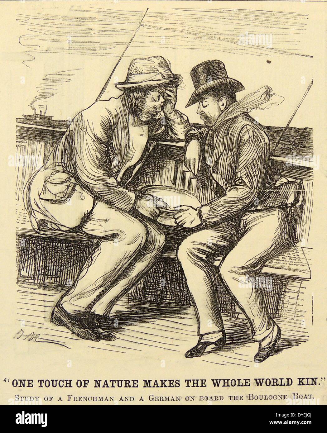 Boat passengers suffering from Seasickness. George du Maurier cartoon ...