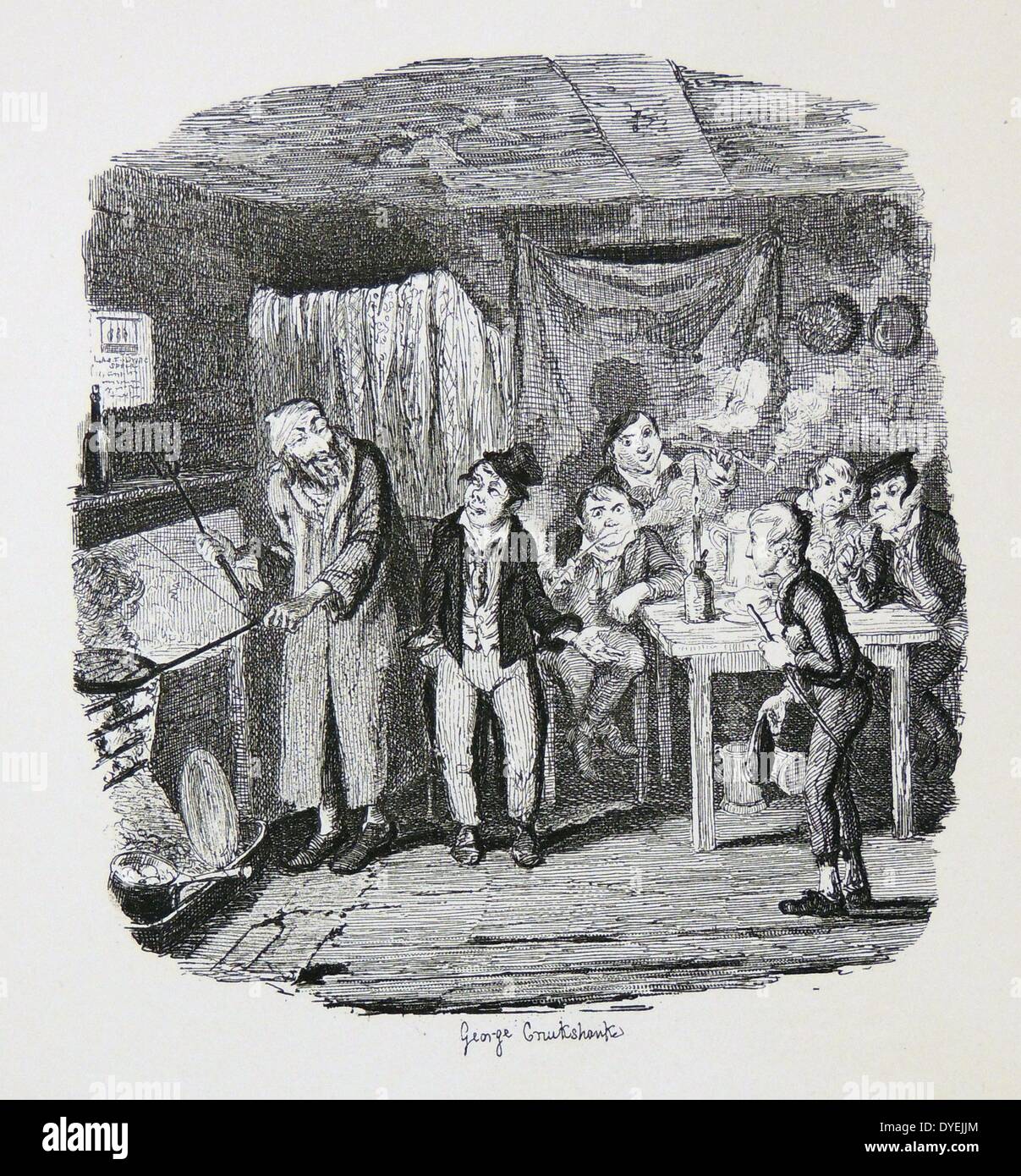 The Artful Dodger introducing Oliver to Fagin and the boys in the ...