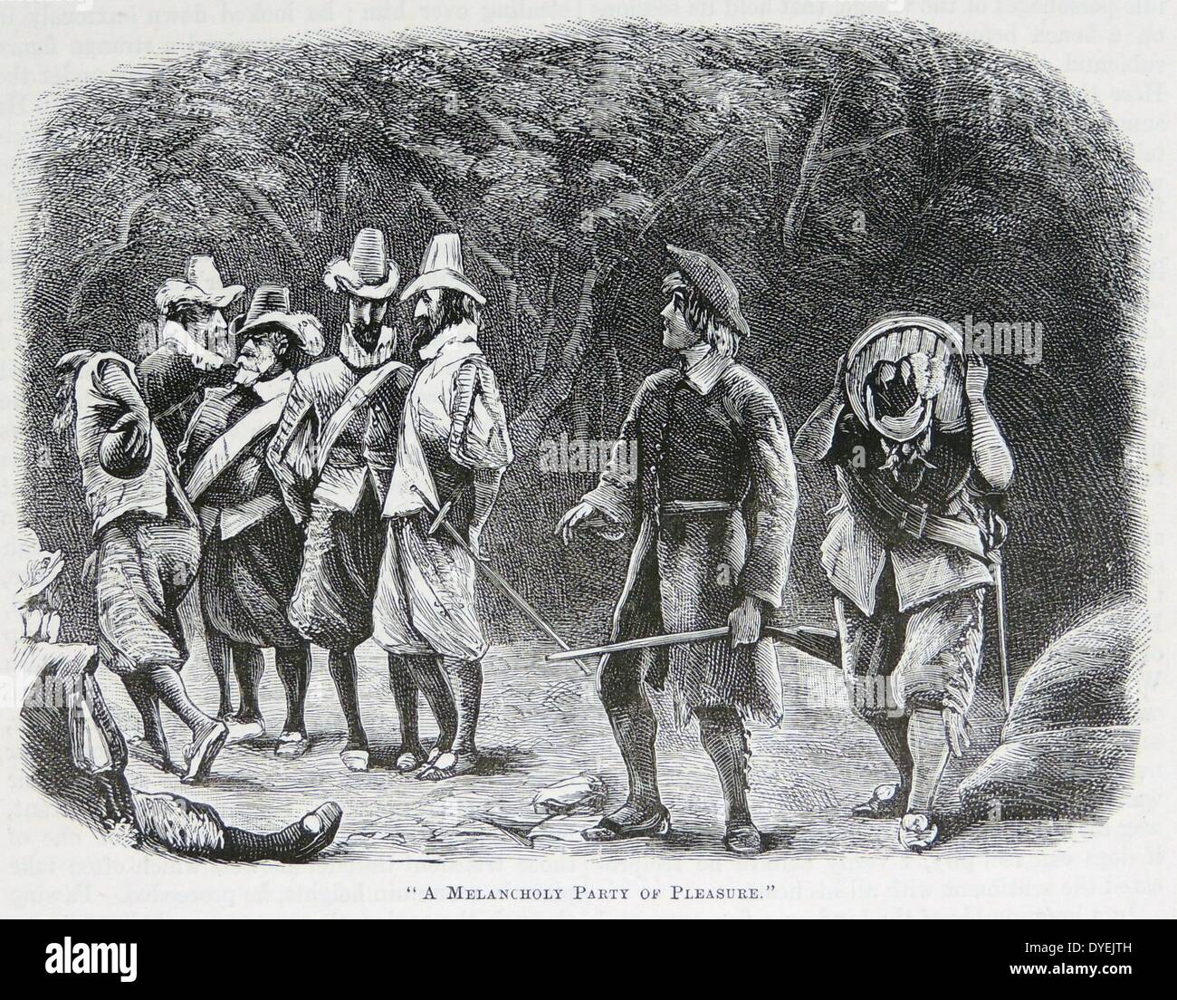 Rip Van Winkle with the old-fashioned stringers. Illustration for the ...