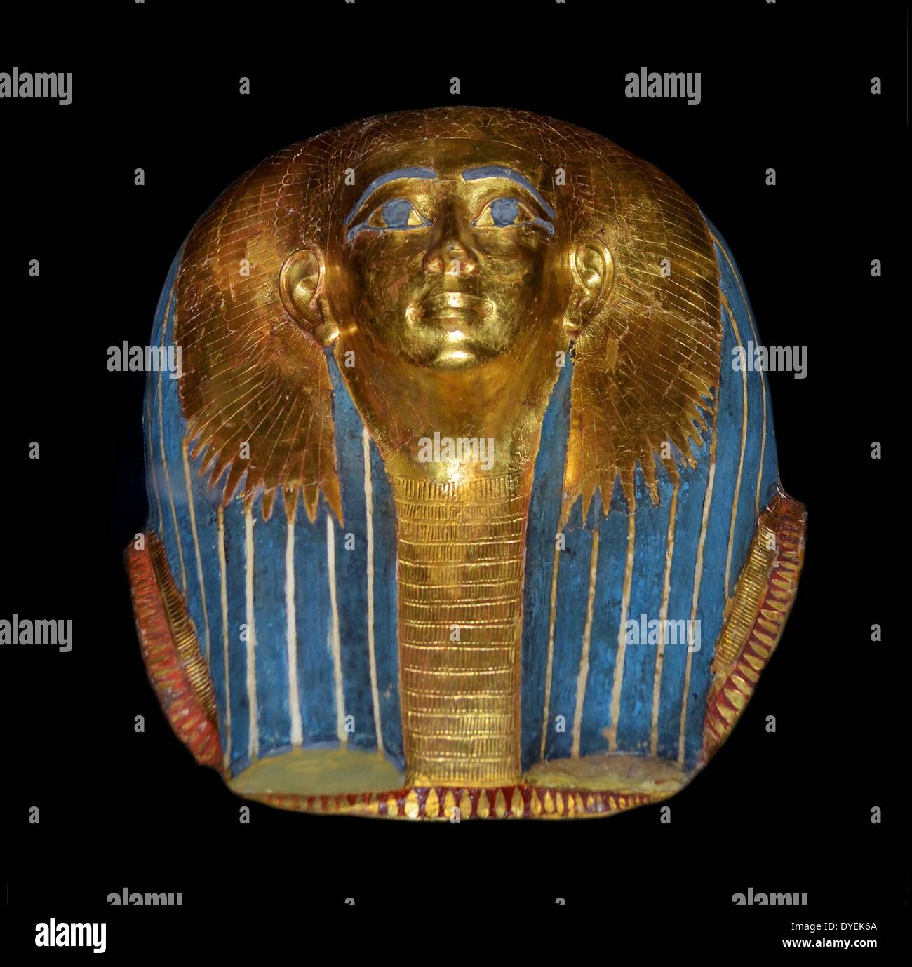 Painted Wooden Mummy-Mask of an Unidentified Woman 1350 B.C. The outer ...