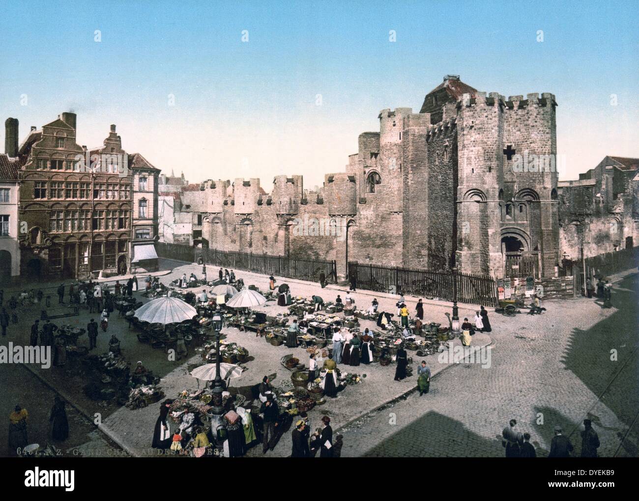 Chateau des Comtes, Ghent, Belgium, 1890 -1900 Stock Photo - Alamy