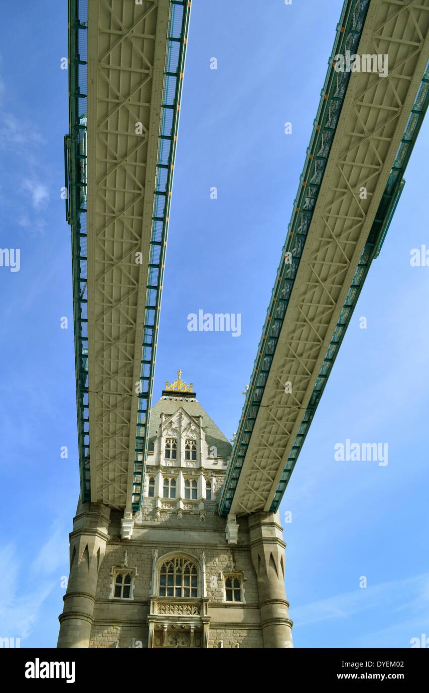 Walkways of Tower Bridge London 2013. Tower Bridge was built between ...