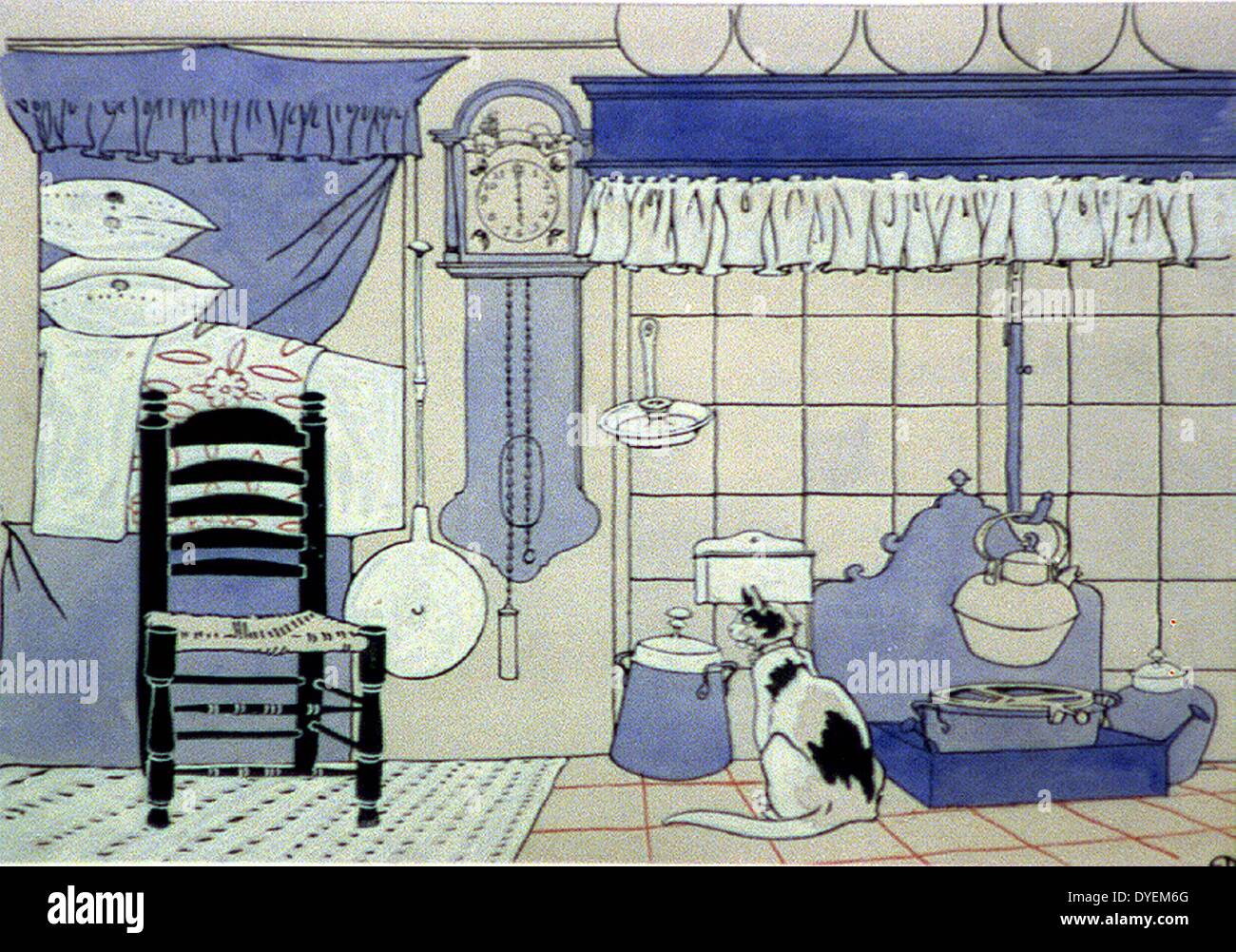 Dutch Interior with hanging kettle, Holland by Edward Penfield, 1866 ...