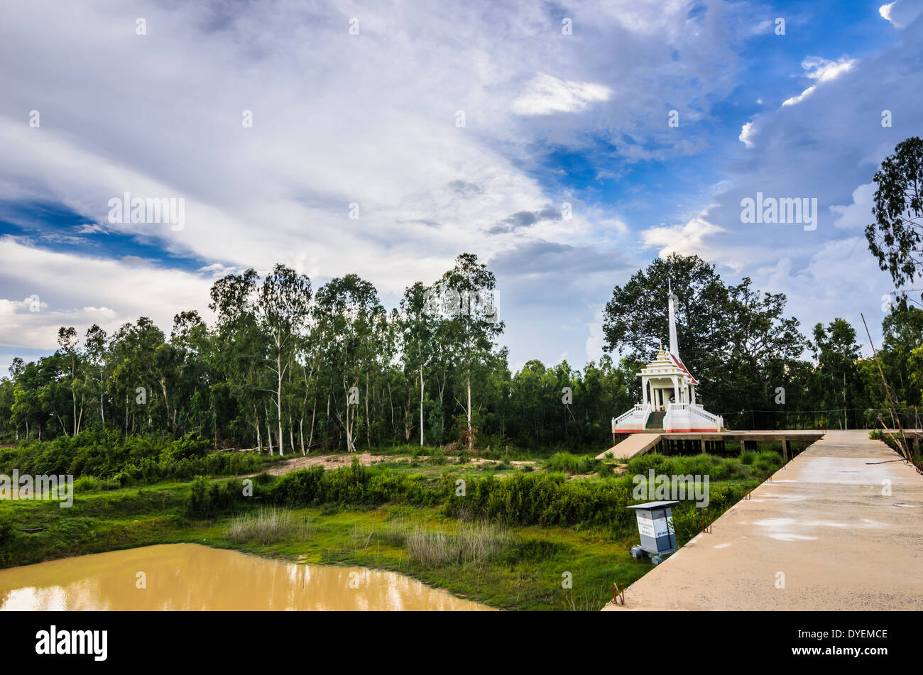 Thai crematory in the buddha temple countryside Thailand Stock Photo ...
