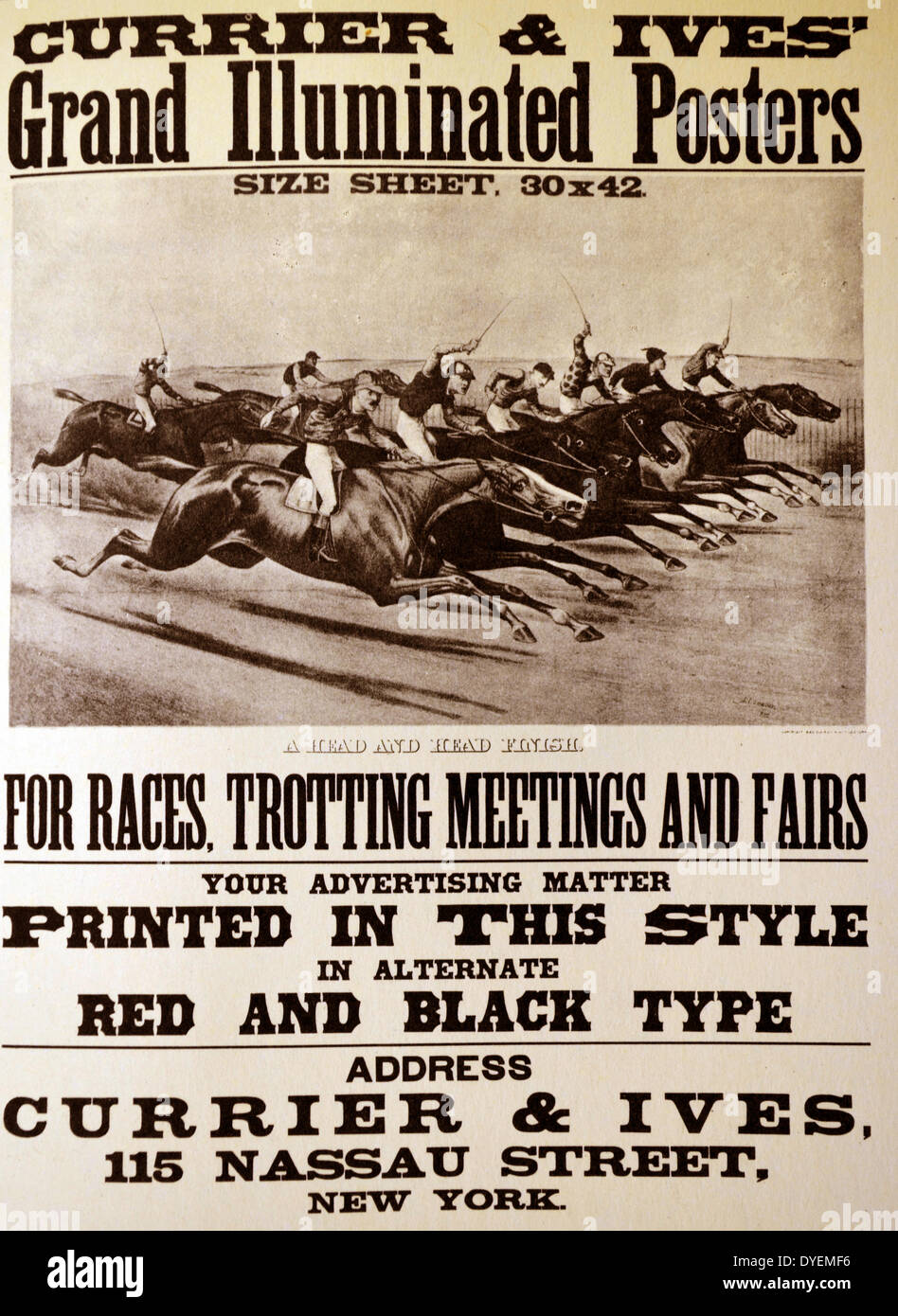 Currier & Ives Illustration 19th Century. Grand Illuminated Posters for ...