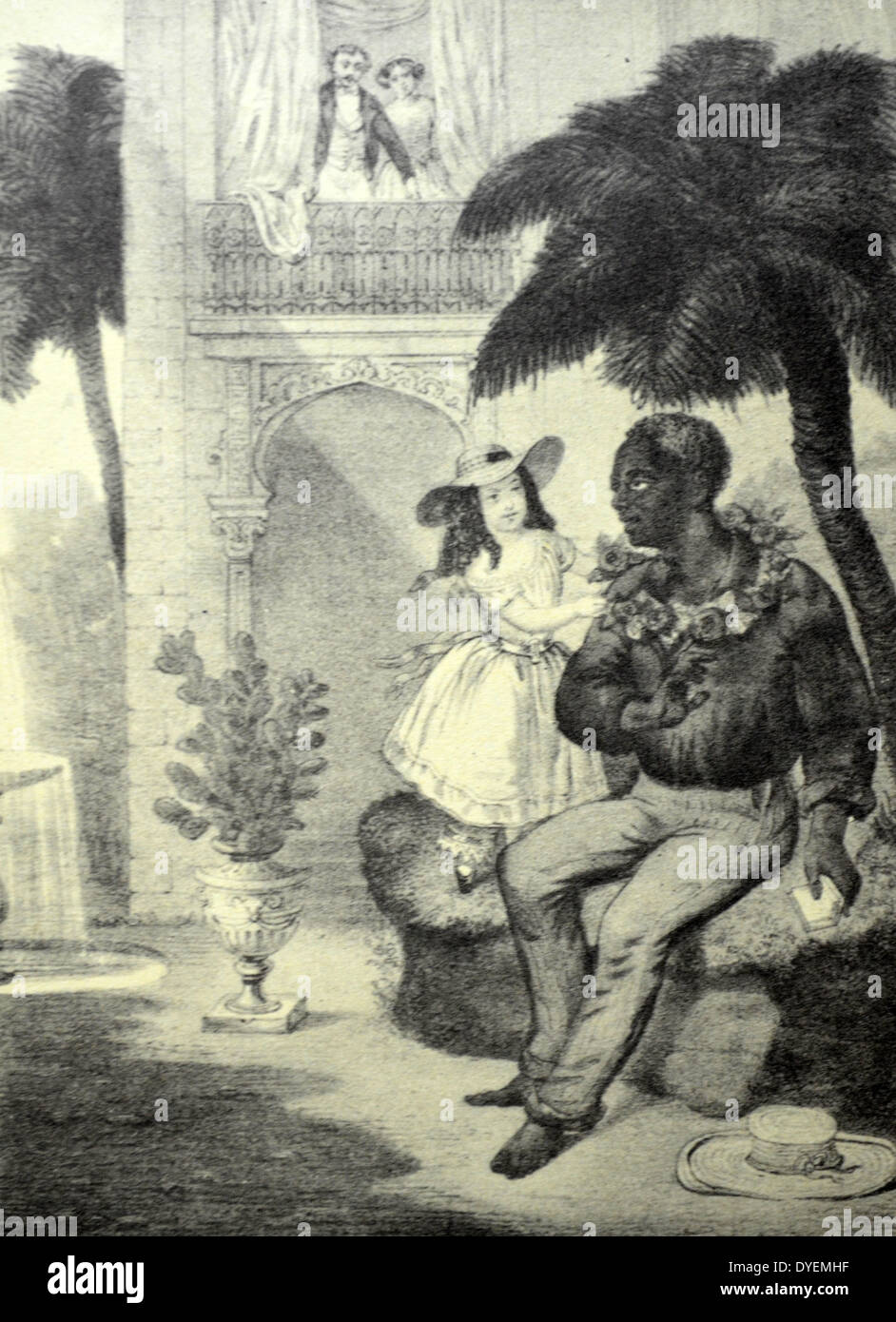 Currier & Ives Illustration 19th Century. Uncle Tom and Little Eva ...