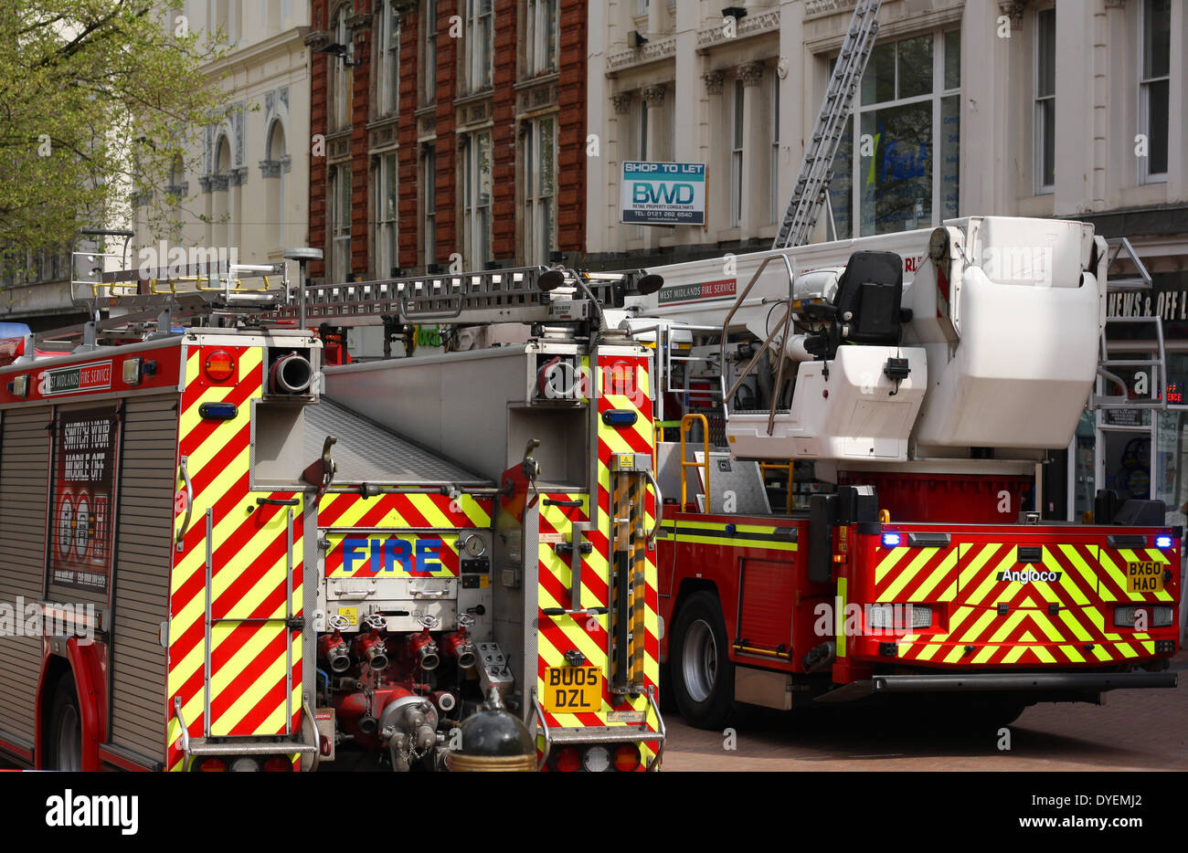 Modern fire engines on a test exercise, England, 2014 Stock Photo - Alamy