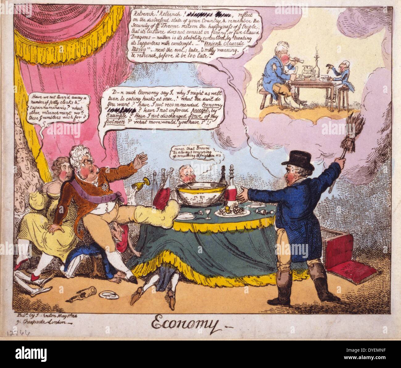 Economy by George Cruikshank 1816 Stock Photo - Alamy
