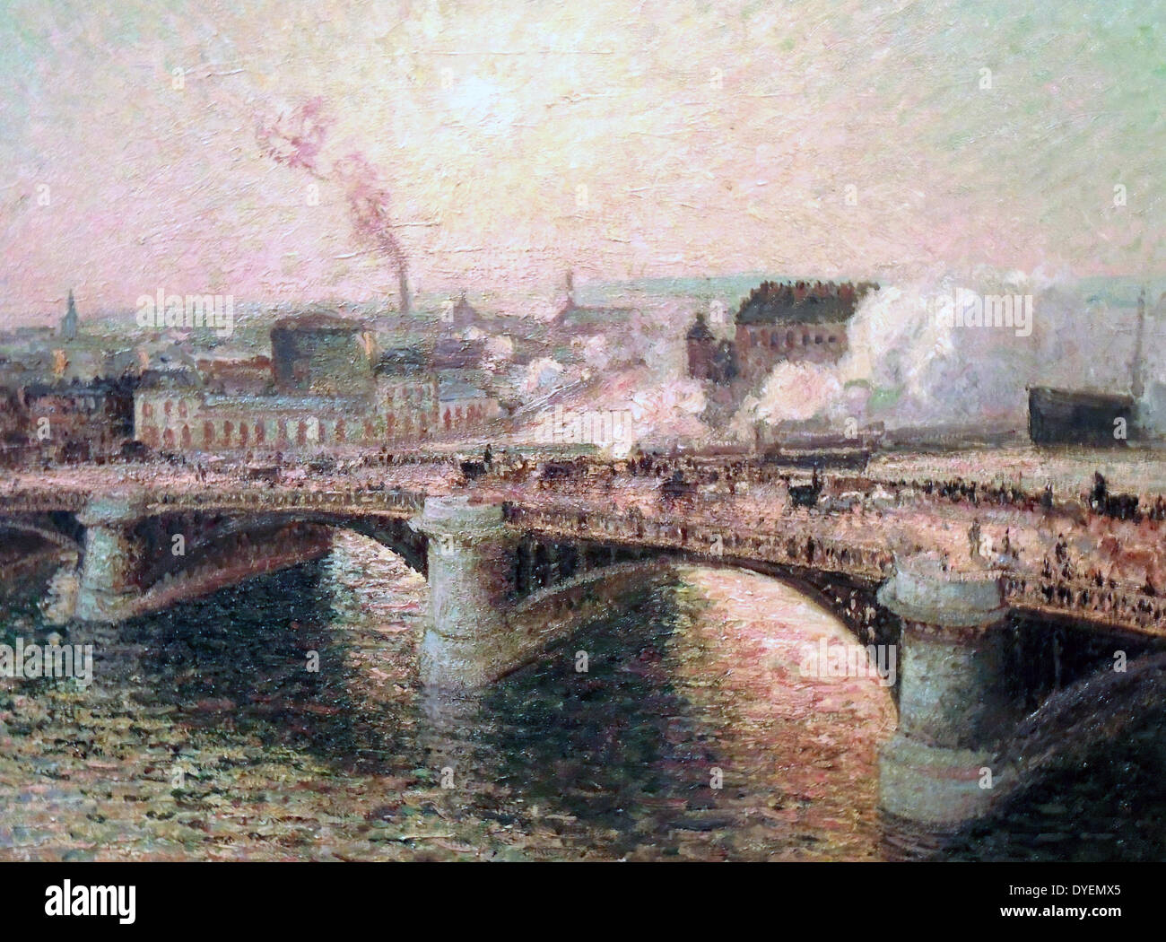 1830 1903 sunset over the boieldieu bridge at rouen hi-res stock ...