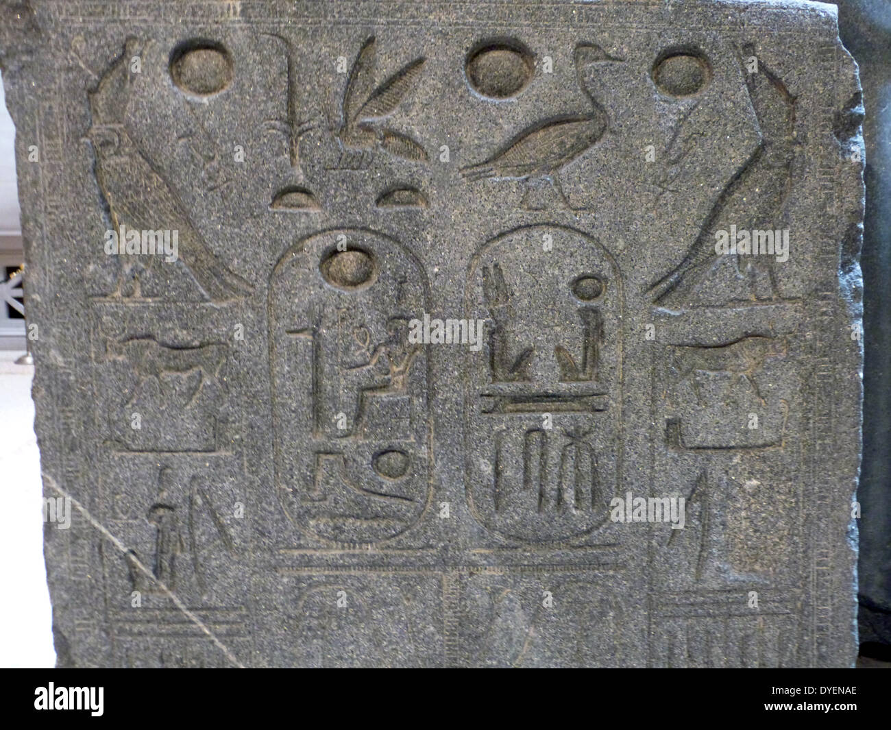 Side panel with inscriptions in Hieroglyphics from a colossal seated ...