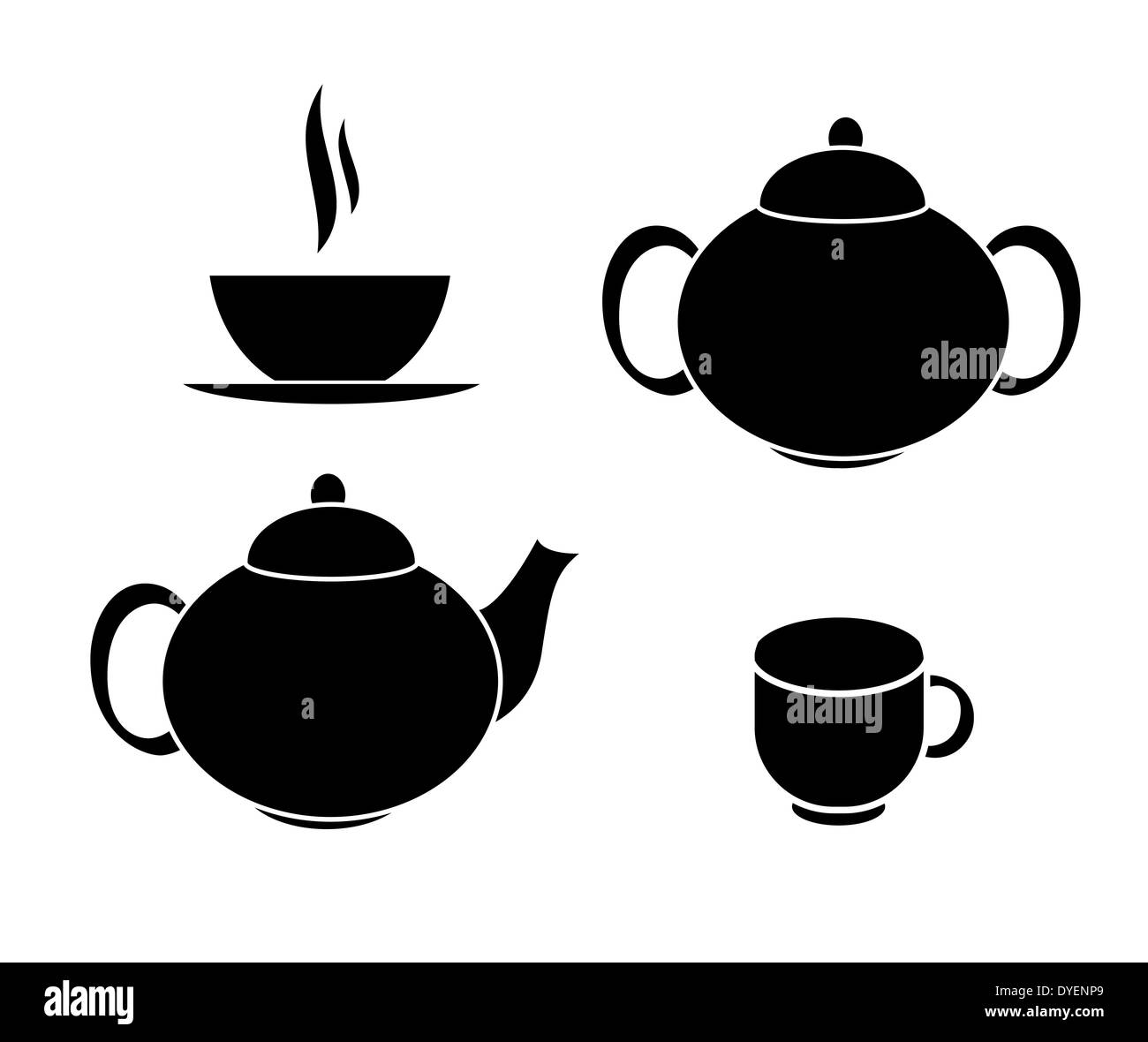 Tea Icons Vector Illustration Stock Photo - Alamy