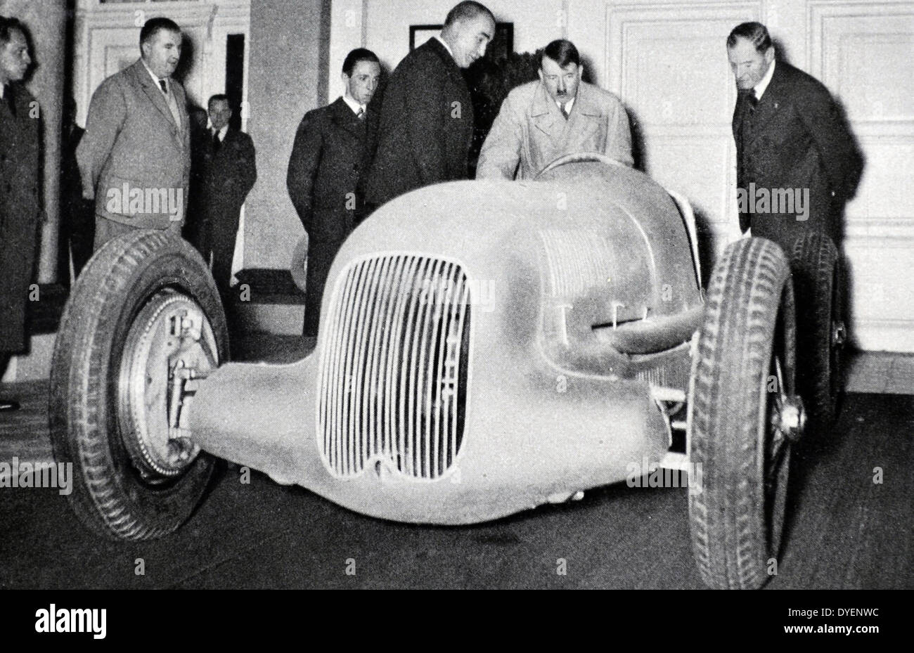 Adolf Hitler 1889-1945. German politician at a automobile exhibition in ...