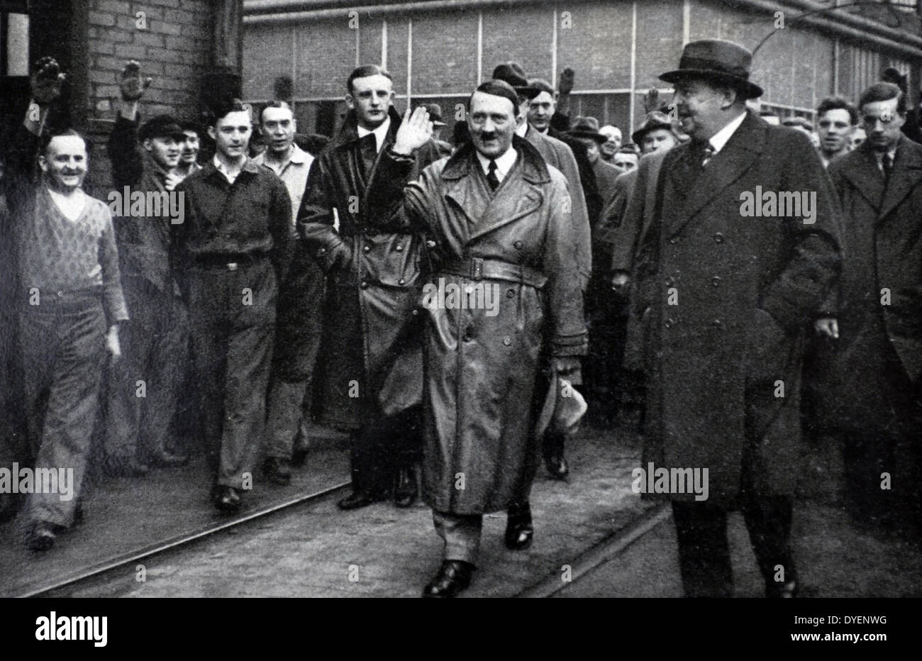 Adolf Hitler 1889-1945. German politician greets German labourers Stock ...