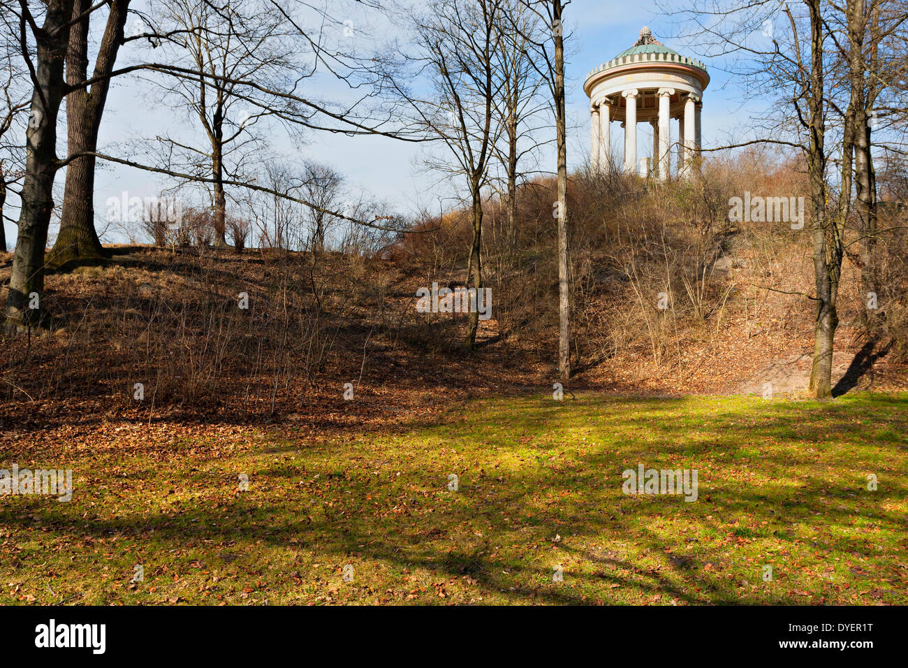 The Monopteros Monument, English Garden, Munich, Upper Bavaria, Germany ...