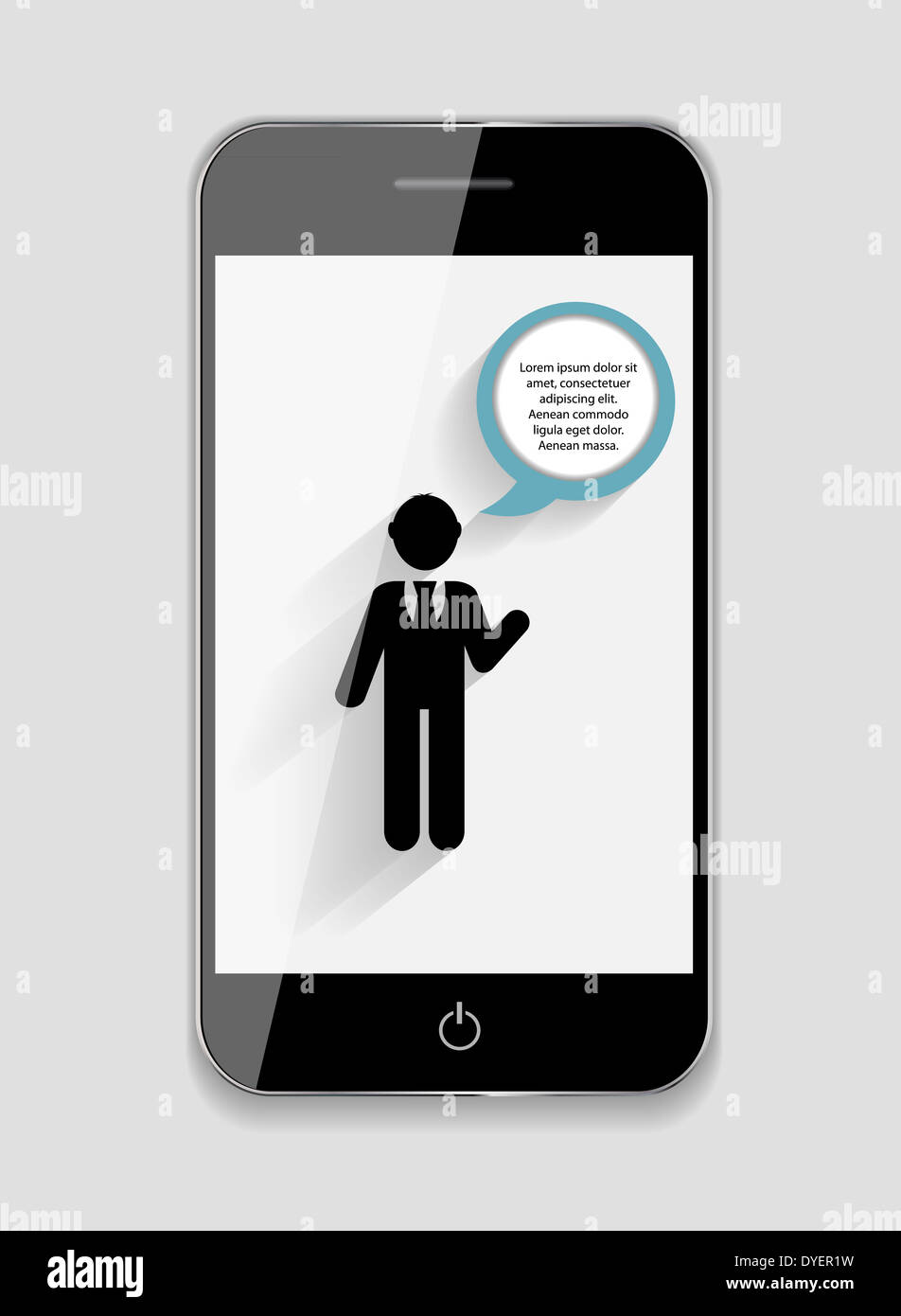 Abstract Design Mobile Phone. Vector Illustration Stock Photo - Alamy