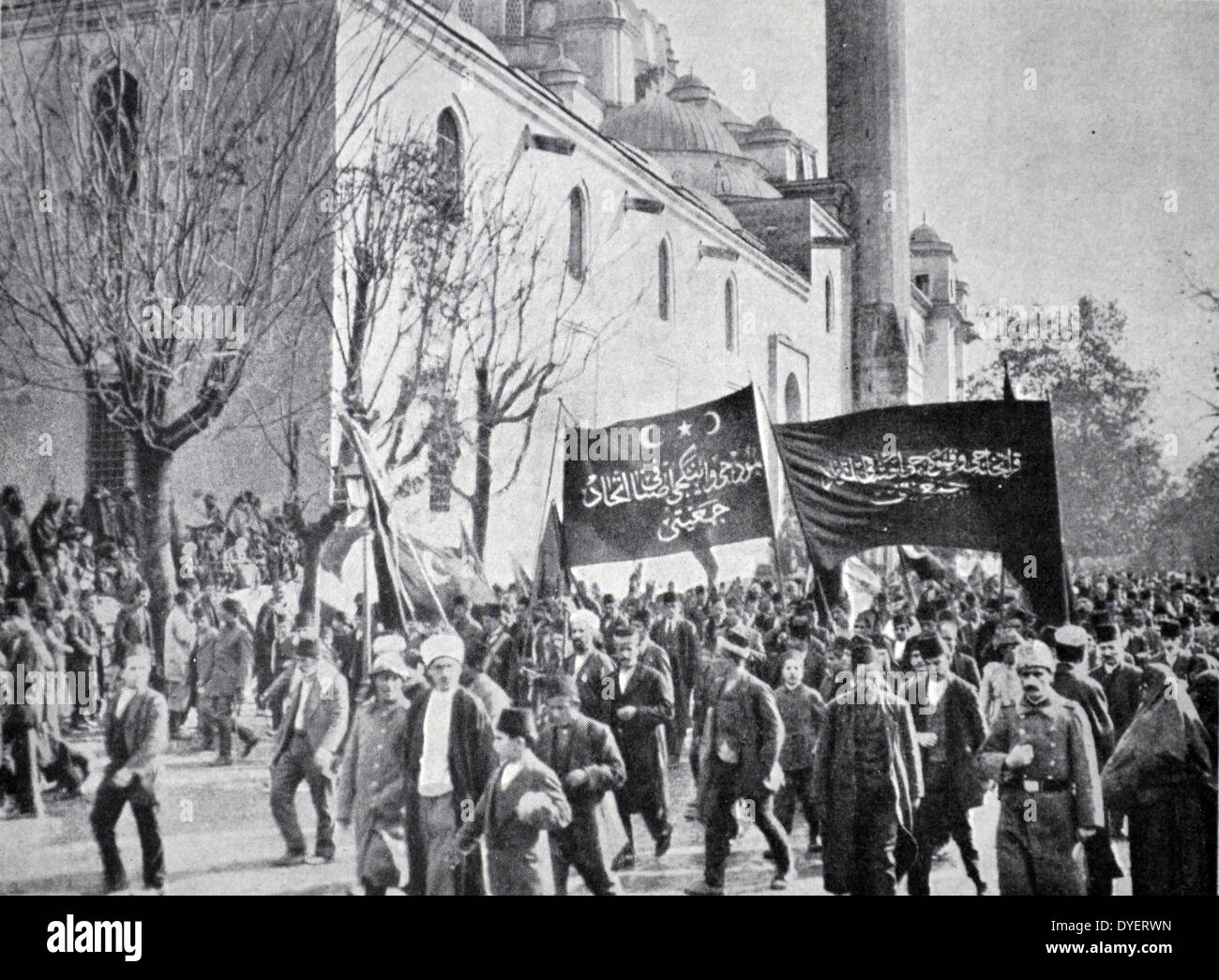 Proclamation of War, World War One, 1914, Constantinople, Turkey Stock ...