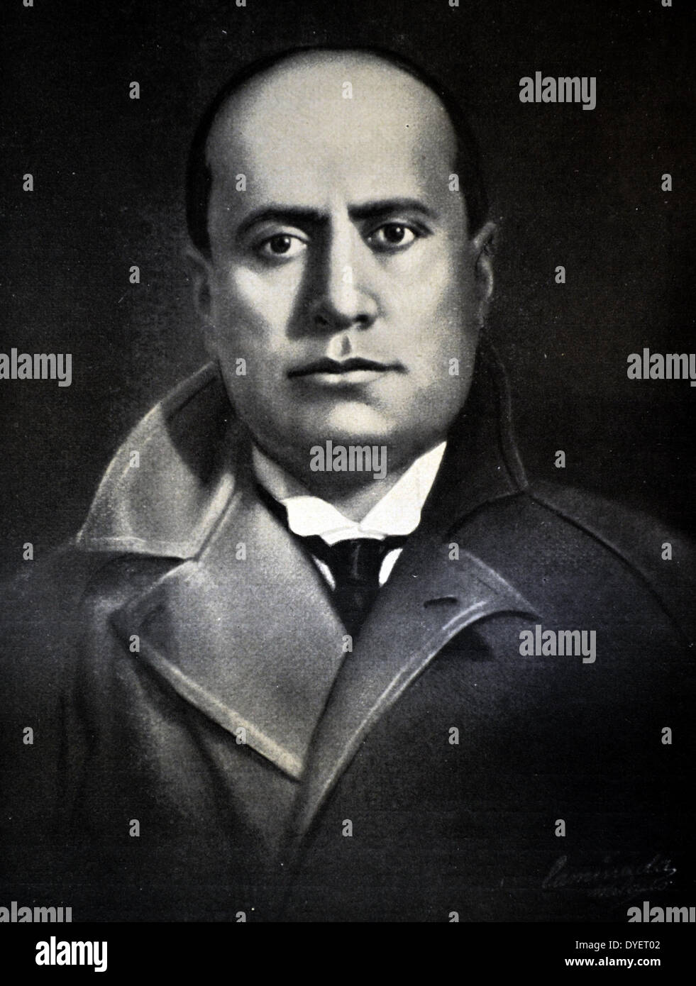 Benito Mussolini, Prime Minister of the National Government Stock Photo ...