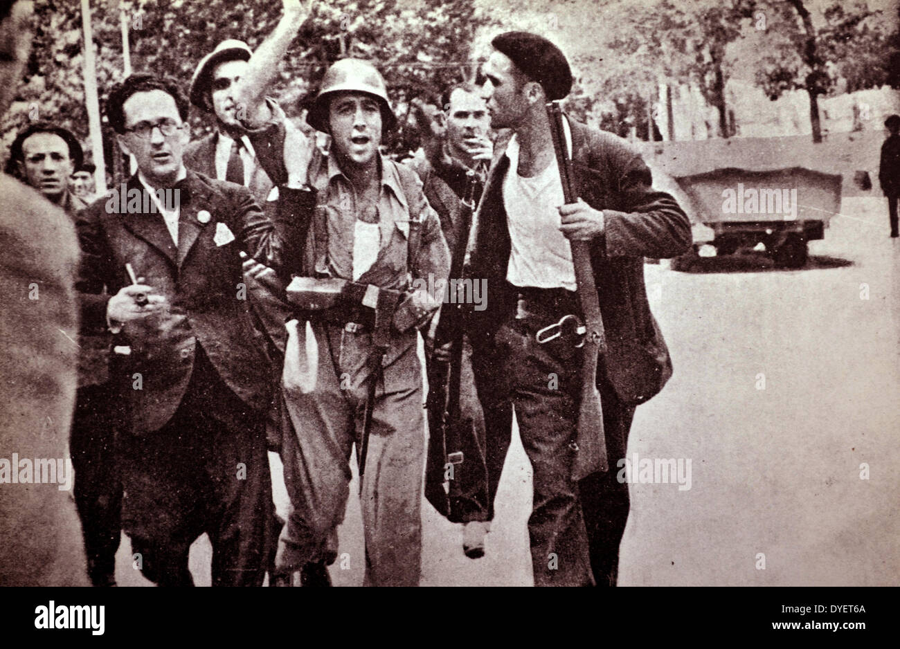 republican soldiers during the Spanish civil war, Barcelona 1937 Stock ...