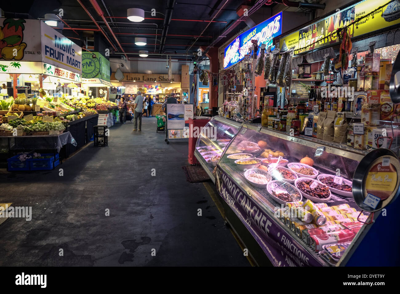Adelaide Central Market Food Stalls High Resolution Stock Photography ...