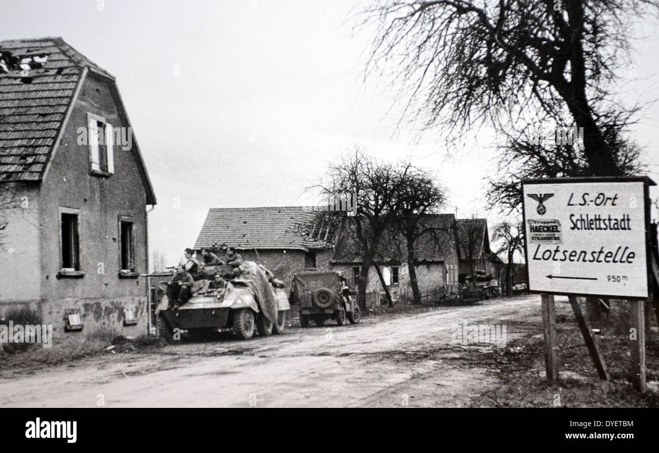 World war two: abandoned German signs in a village liberate by French ...