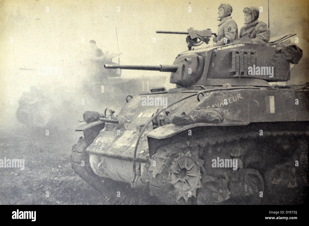 French army tanks at the liberation of Alsace 1944 Stock Photo - Alamy