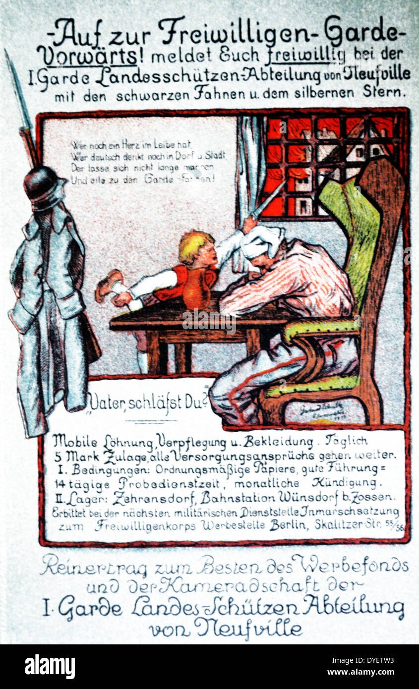 A German postcard showing the crushed spirit of German willpower and ...